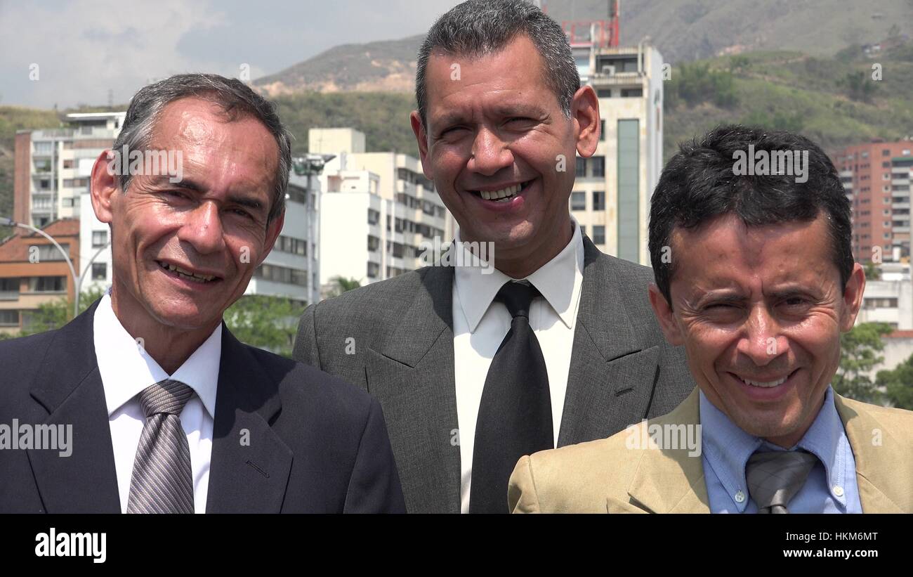 Happy Hispanic Business Team Stock Photo - Alamy