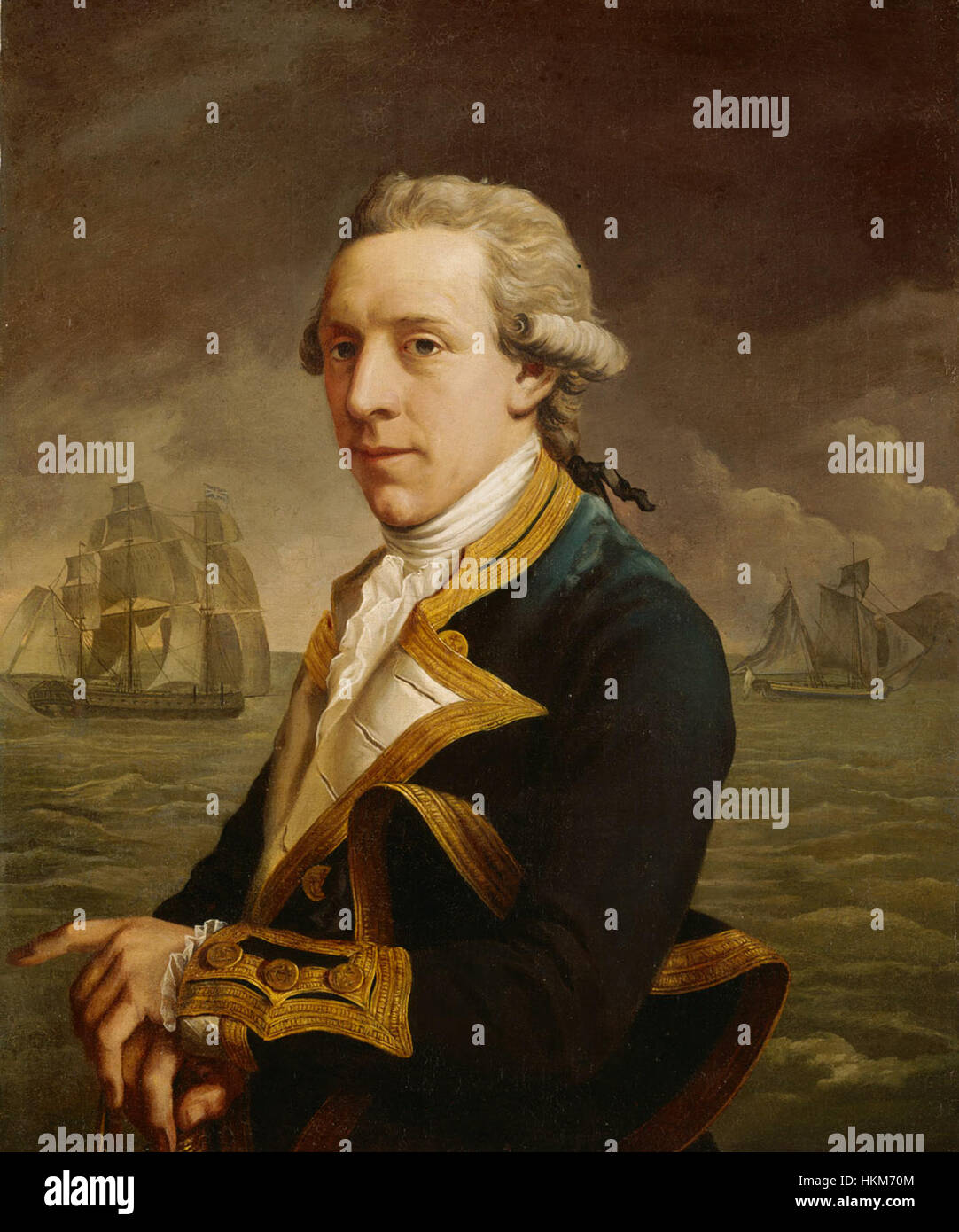 This historical painting honors Captain Robert Mann, a notable figure ...