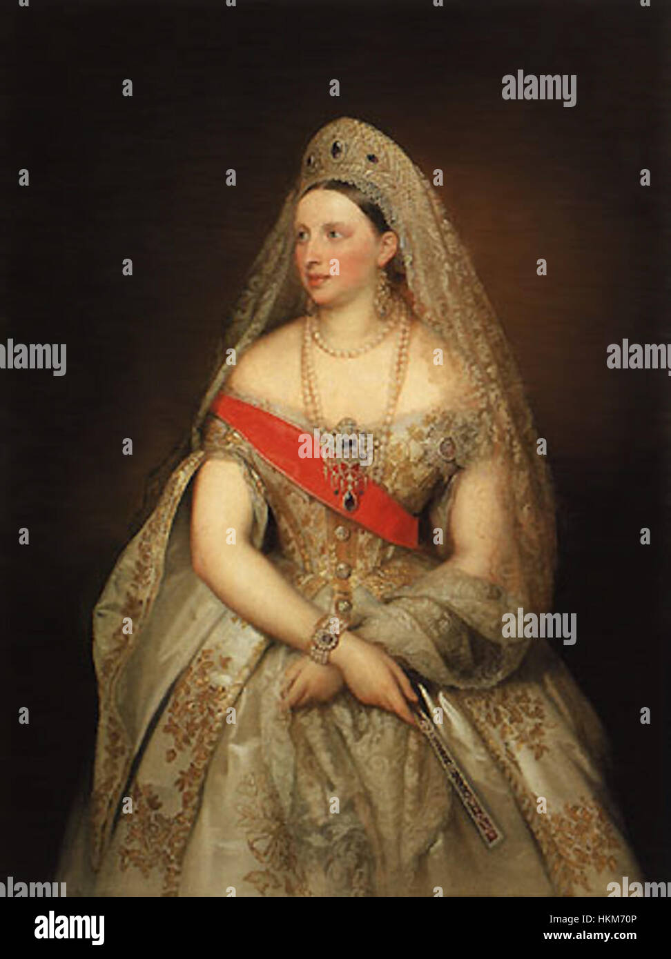 This portrait of Aleksandra Petrovna, a Russian empress, captures her ...