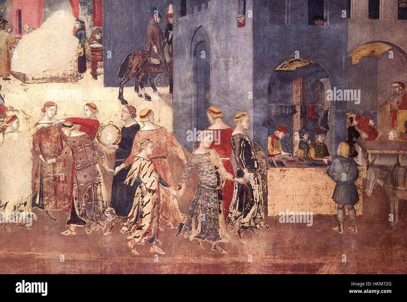 Ambrogio Lorenzetti’s painting 'Effects of Good Government on the City ...