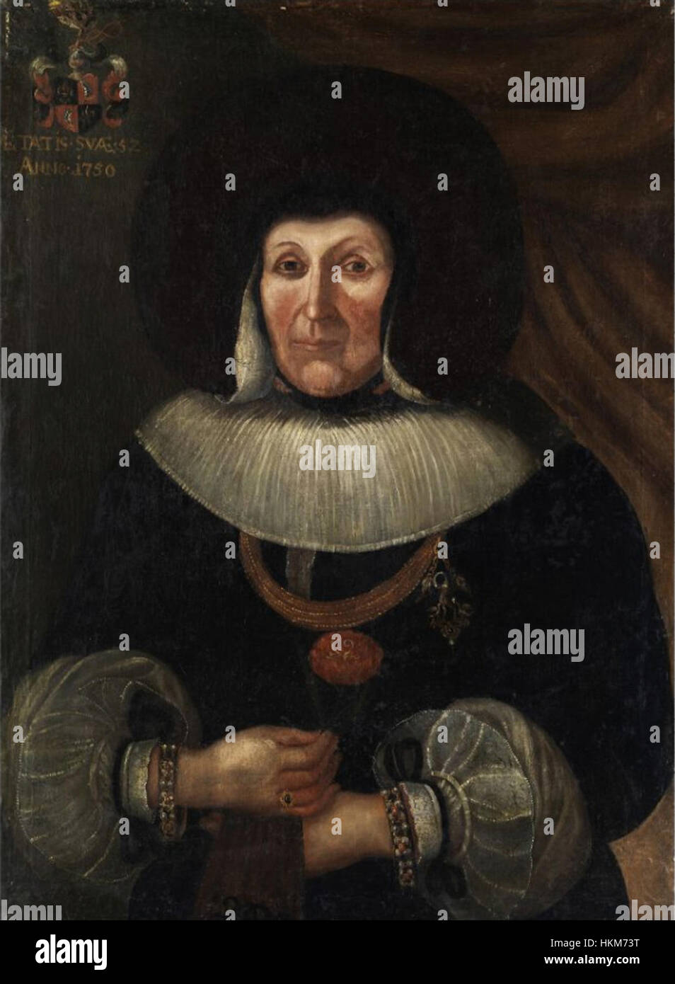 This 1750 portrait, 'Adelsportrait,' depicts an aristocratic figure ...