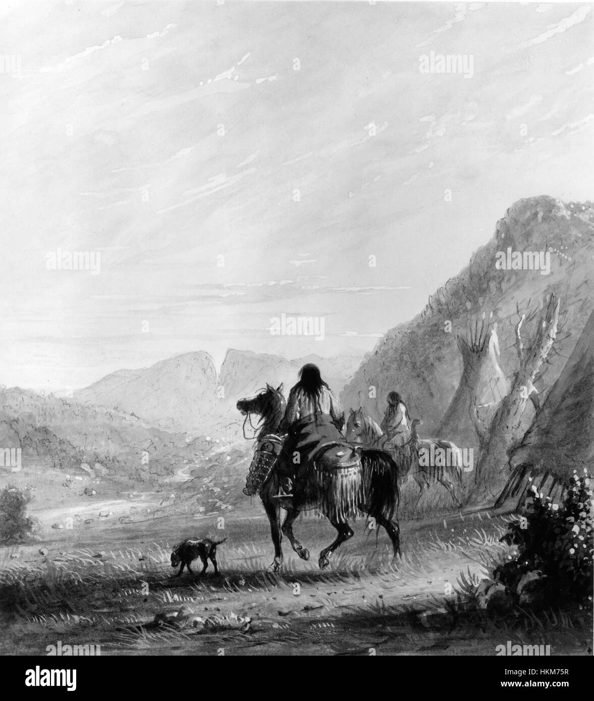 Alfred Jacob Miller’s painting depicts Native American women on ...