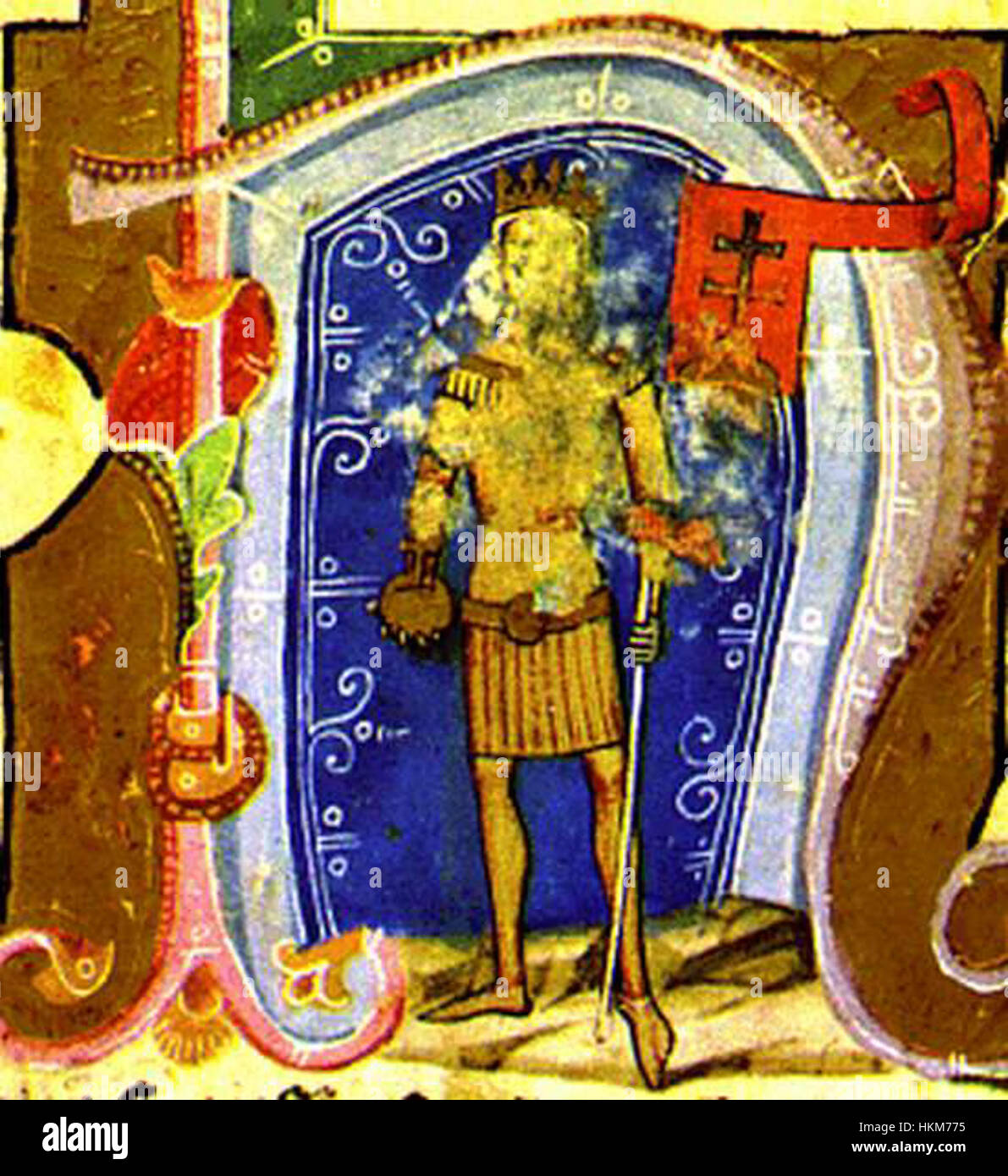 This historical painting of Andrew II of Hungary presents the king in a ...