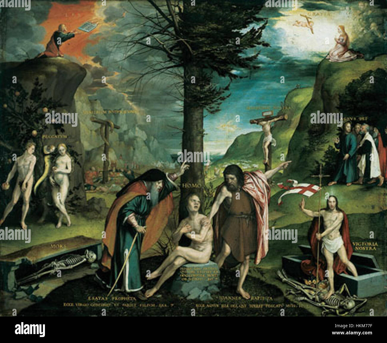 'Allegory of the Old and New Law' is a religious painting representing ...