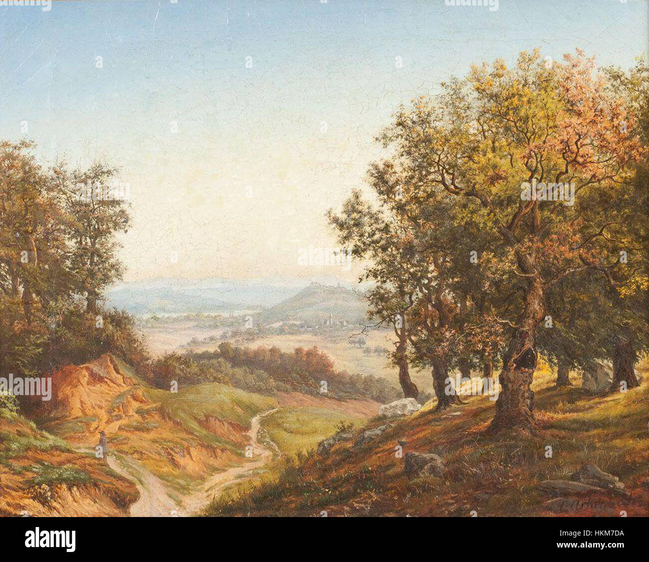 'Blick aus dem Wald ins Tal' by Andreas Achenbach is a 19th-century ...