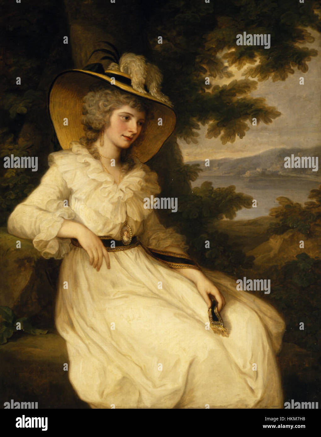 A portrait of Lady Elizabeth Foster by Angelica Kauffman, painted in ...