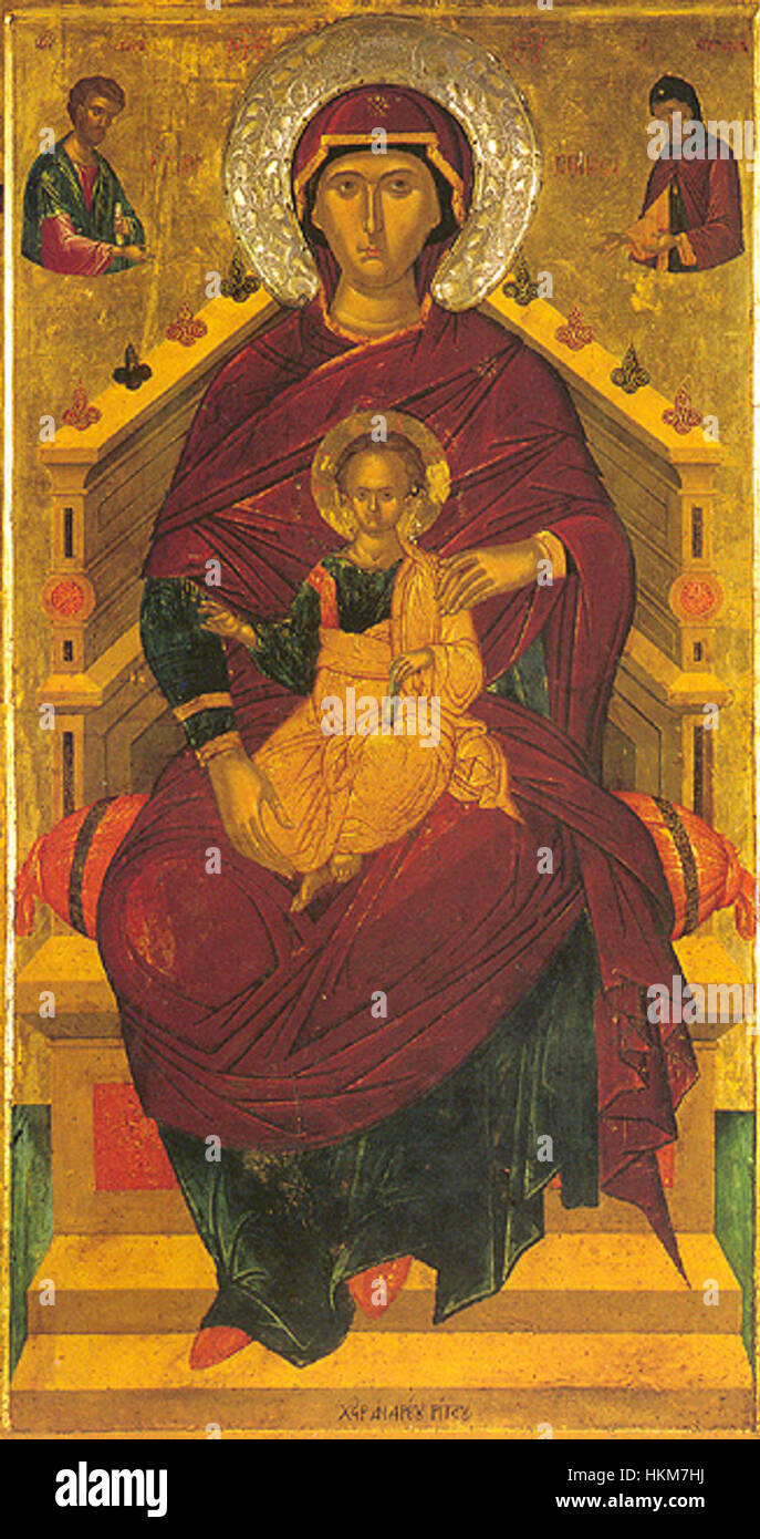 'The Mother of God Enthroned' by Andreas Ritzos is a Byzantine-style ...