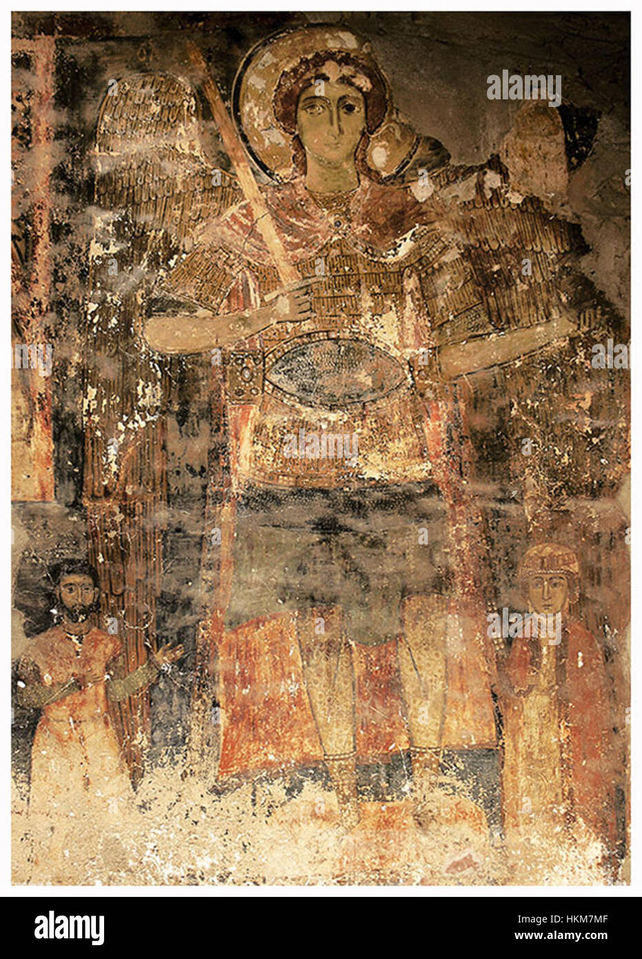 This painting portrays Archangel Michael, with the Byzantine Empress ...