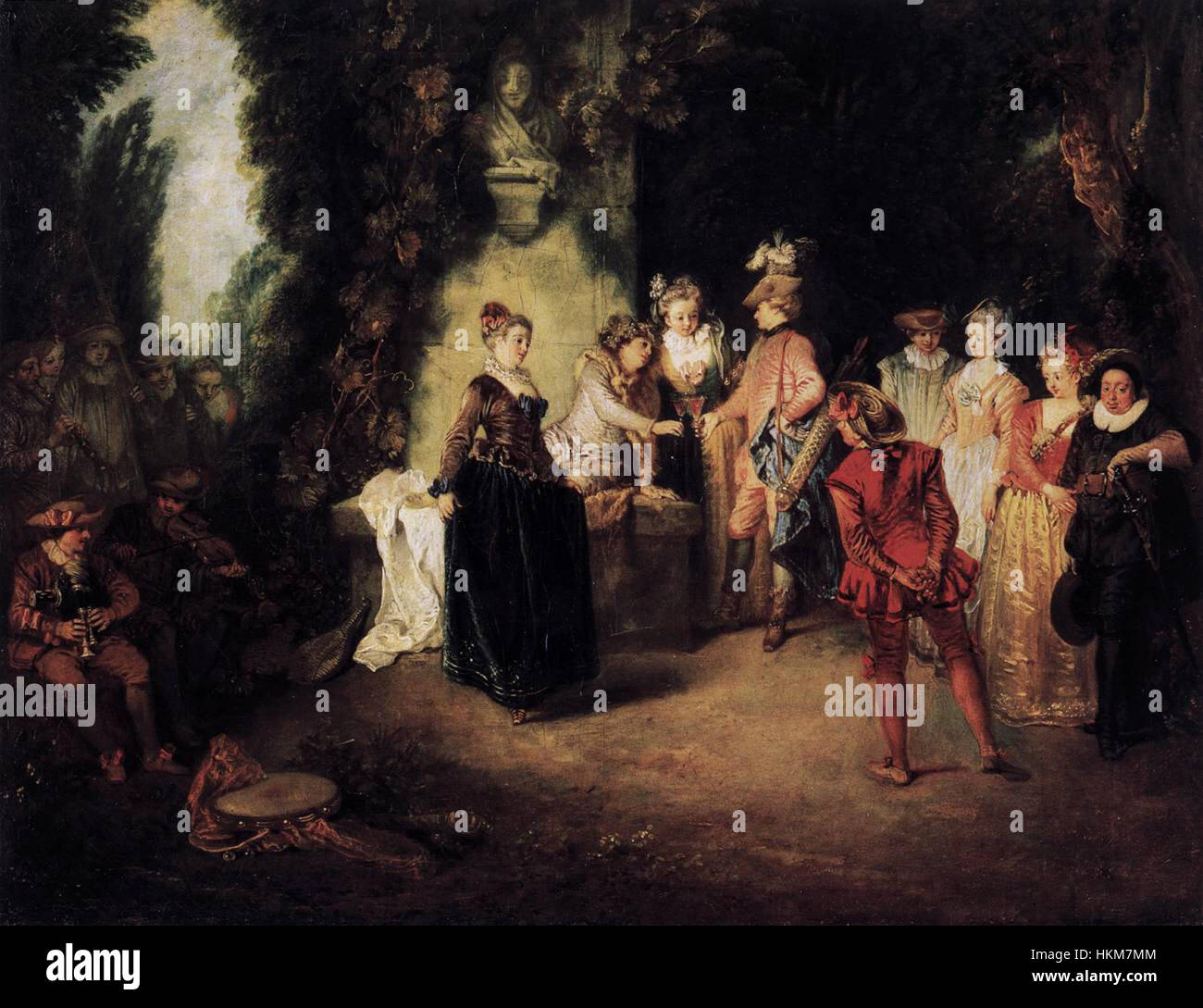Antoine Watteau's 'The French Comedy' is a painting depicting the ...