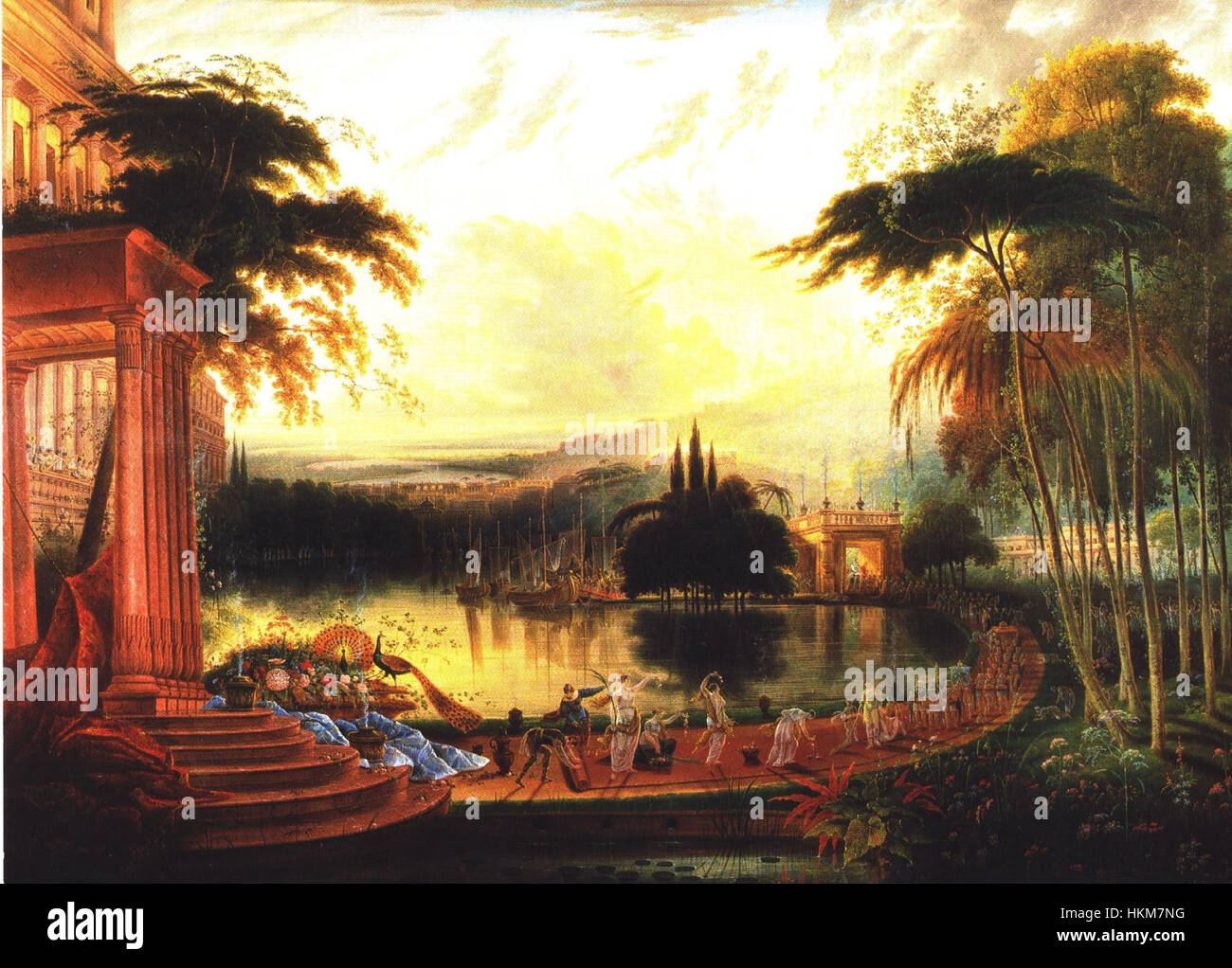 An artistic interpretation of the biblical Queen of Sheba's arrival ...