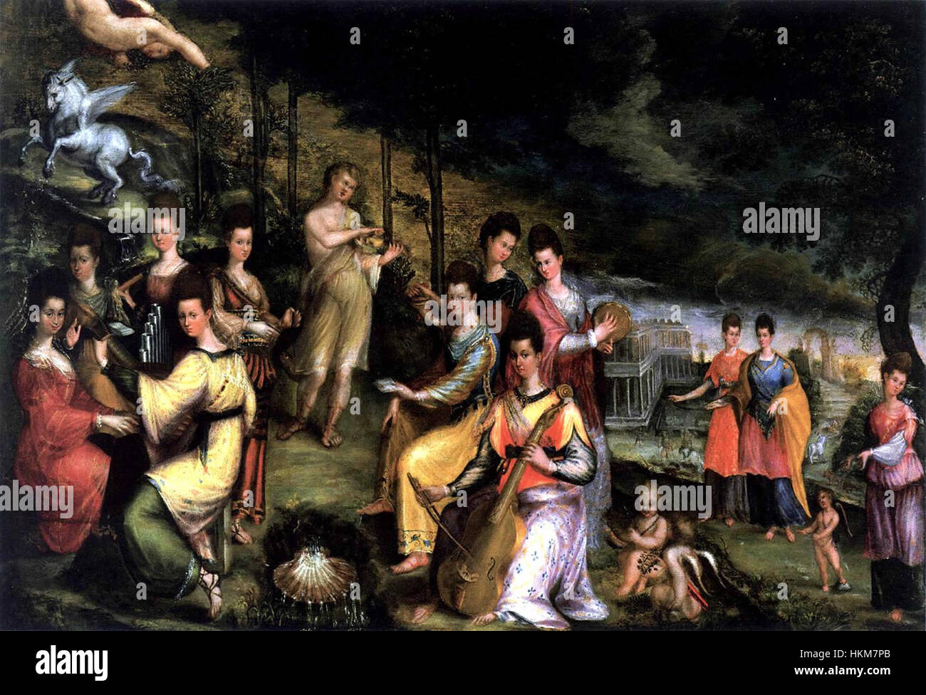 *Apollo and the Muses* by Lavinia Fontana is a Renaissance-era painting ...