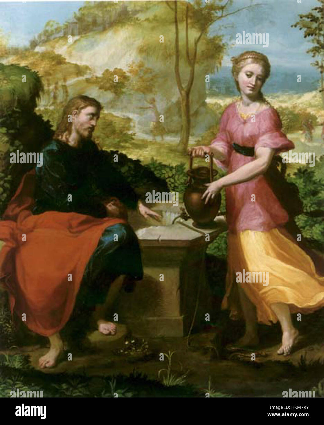 *Anselmi-Christ and Woman of Samaria* is an artwork depicting the ...