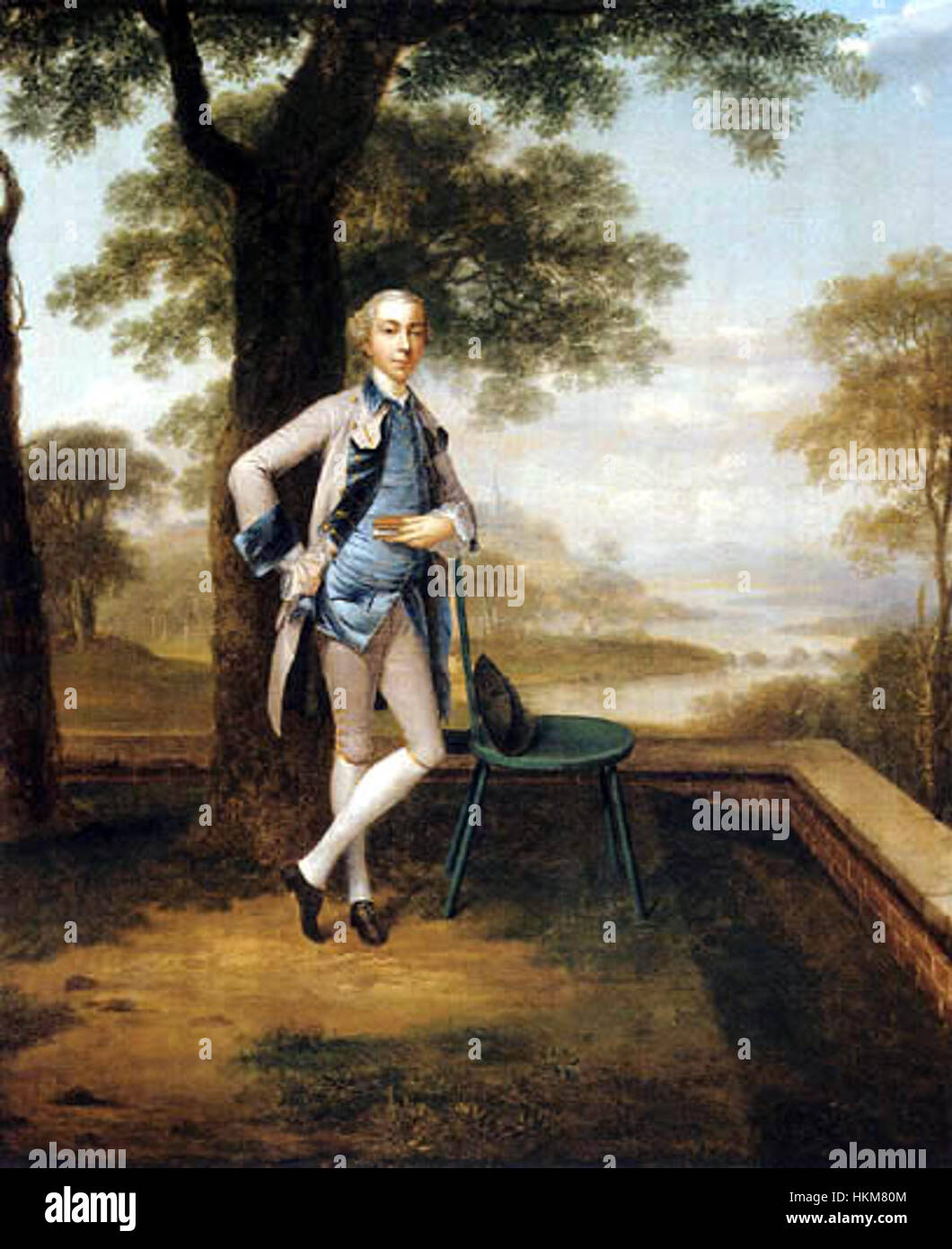 This artwork by Arthur Devis captures a portrait from the 18th century ...