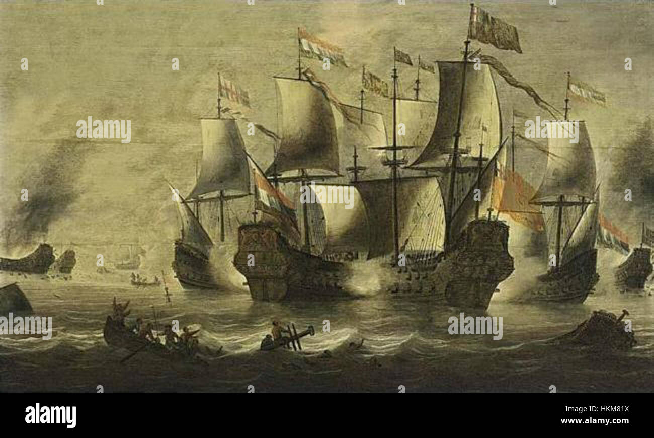 This artwork, attributed to Jan van Leyden, depicts an intricate scene ...