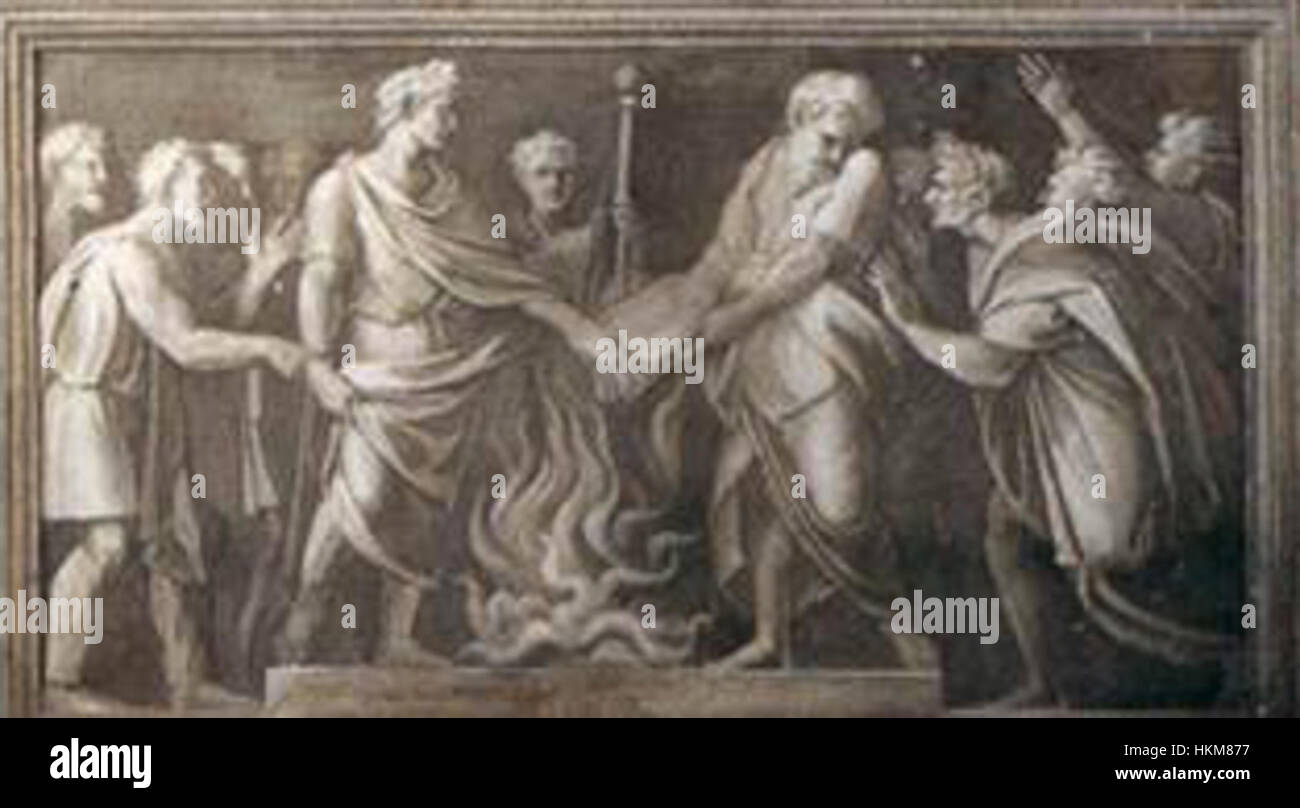 This artwork depicts a scene from the Aeneid, where the character ...