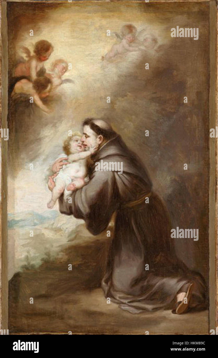 Bartolomé Esteban Murillo's painting, 'The Vision of Saint Anthony of ...