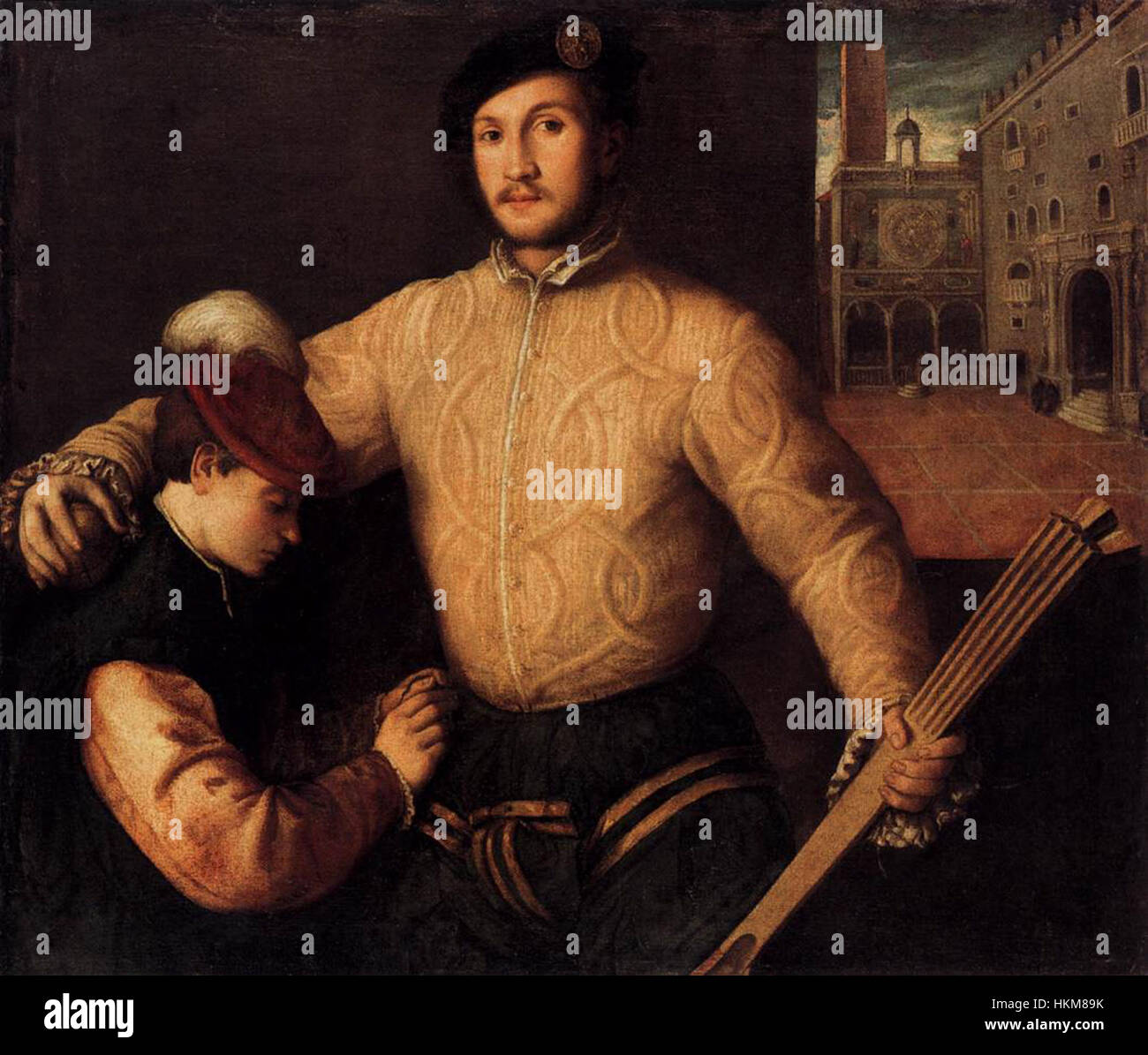 The painting titled Ballplay illustrates a scene of traditional play ...