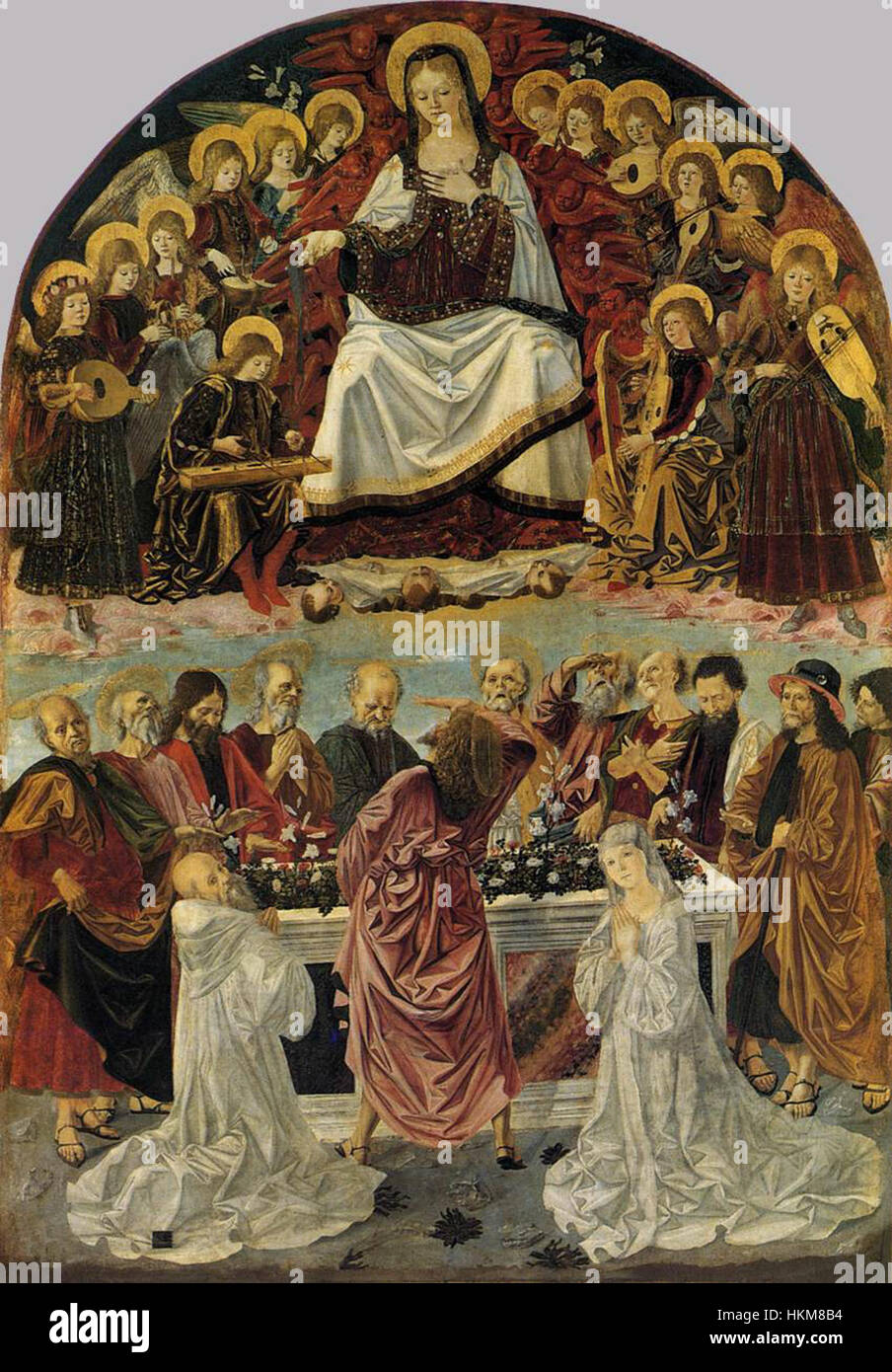 This artwork by Bartolomeo della Gatta portrays the Assumption of the ...