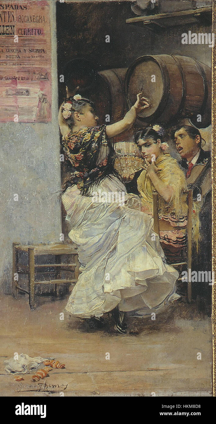 'Baile por Bulerias' depicts a traditional Spanish dance, the Bulerías ...