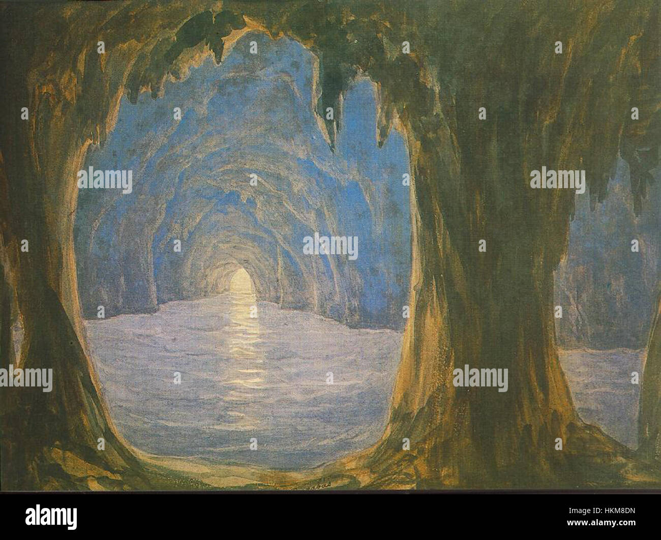 'The Blue Grotto' is an oil painting by Miklos Barabas, created in 1835 ...