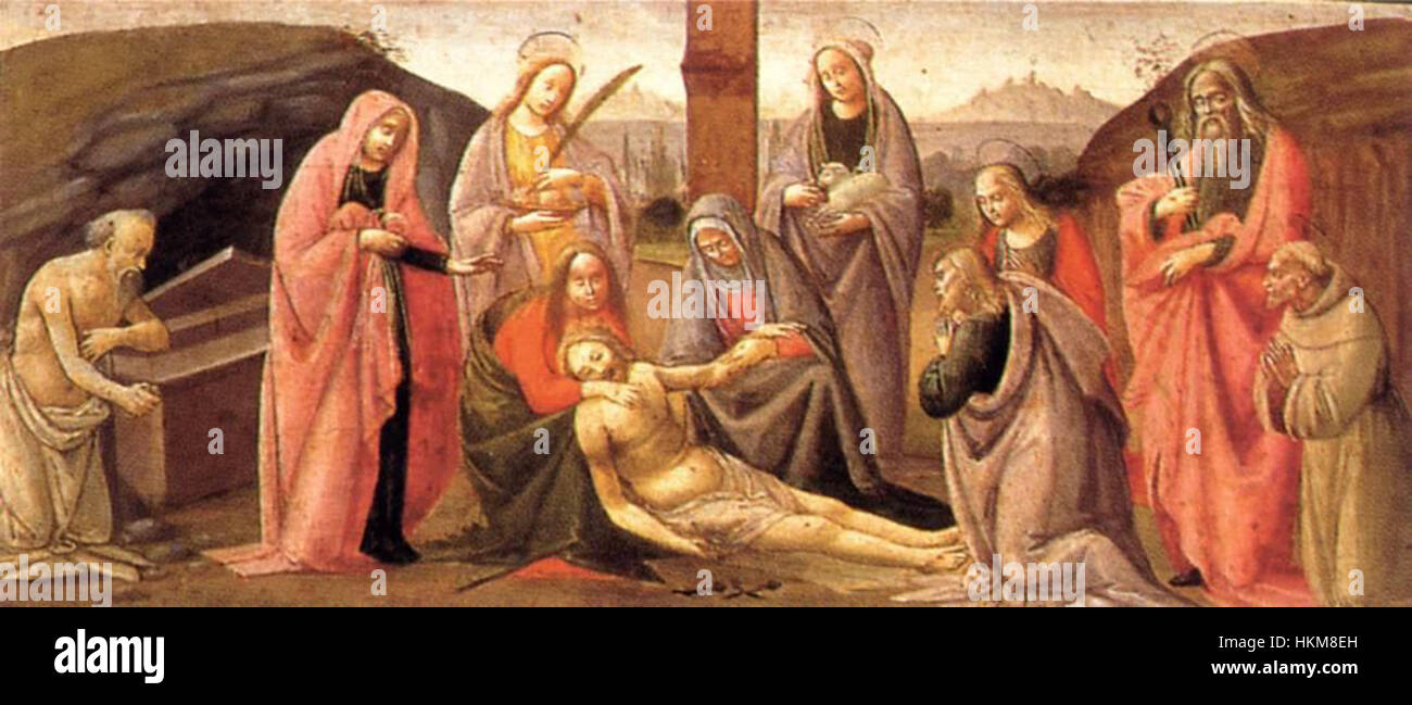 Bartolomeo di Giovanni’s 'Predella: Deposition' is a religious ...