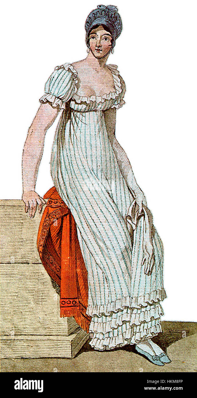Johann Klein's 1810 painting of a woman in formal dress captures the ...