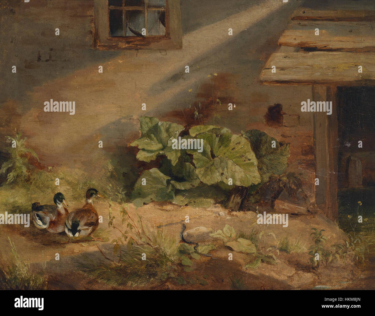 Benno Adam’s 'Enten am Hof' depicts ducks in a courtyard, showcasing ...