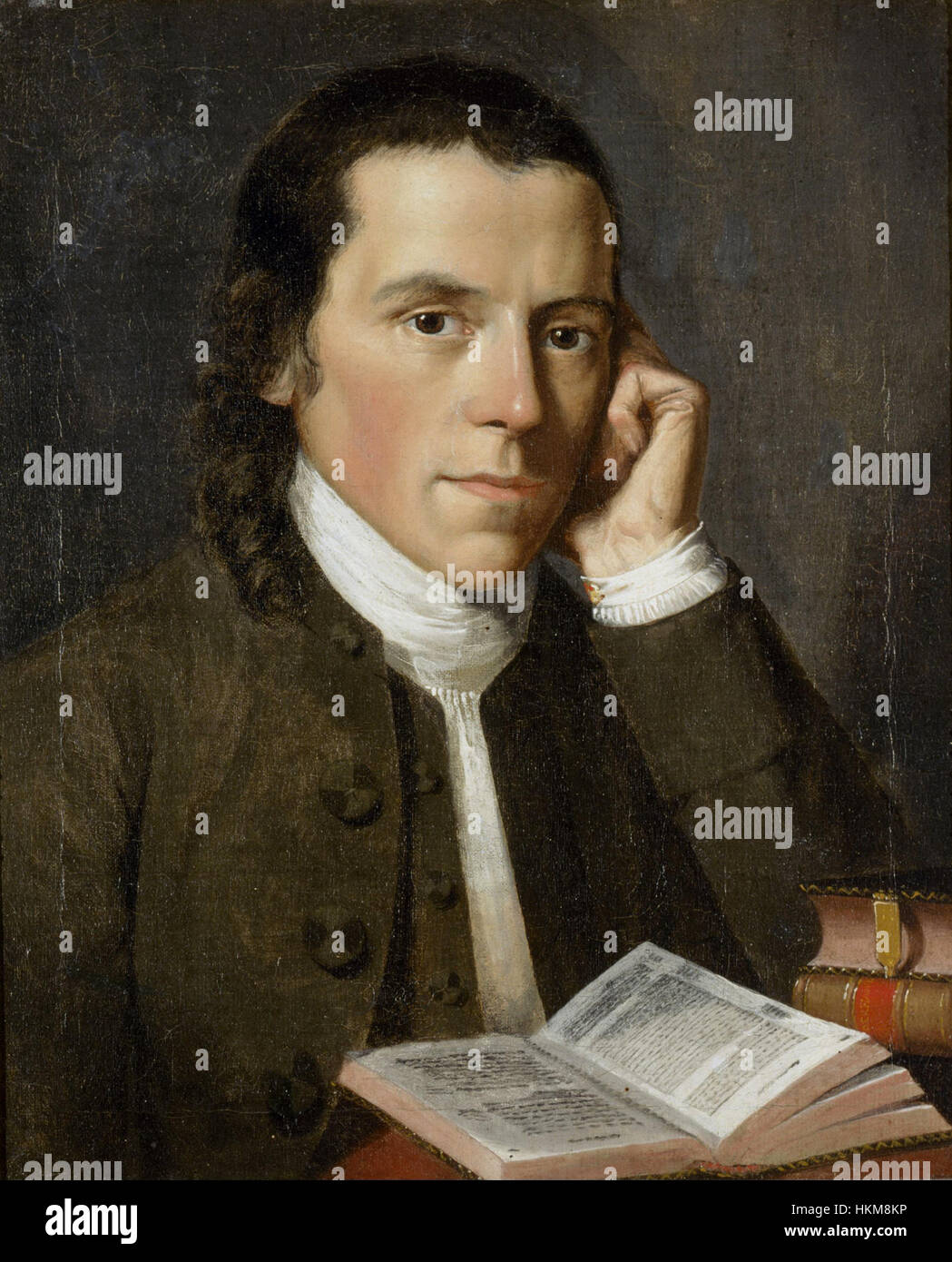 This portrait by Gilbert Stuart from 1775 depicts Benjamin Waterhouse ...