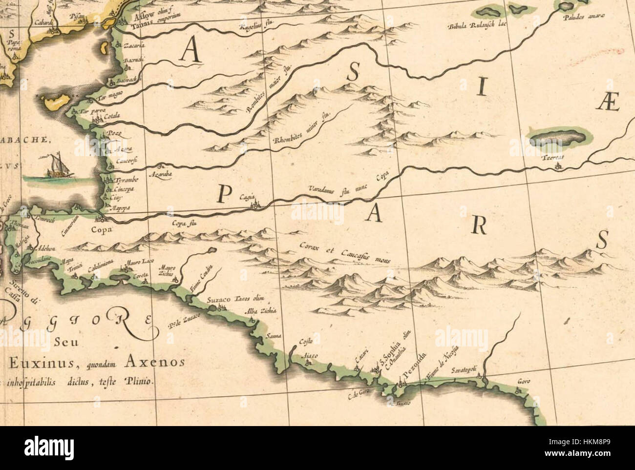 This 1645 map by Blaeu shows Taurica Chersonesus, focusing on the ...