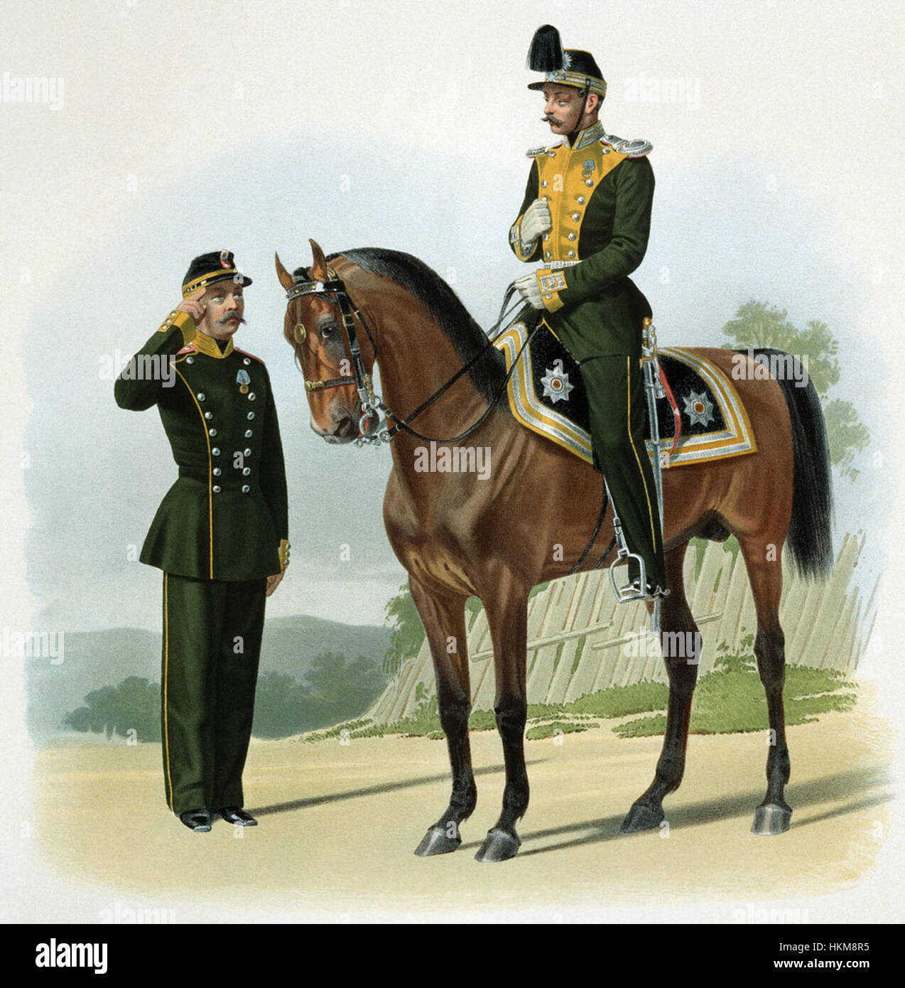 This historical illustration depicts the changes in uniforms and ...