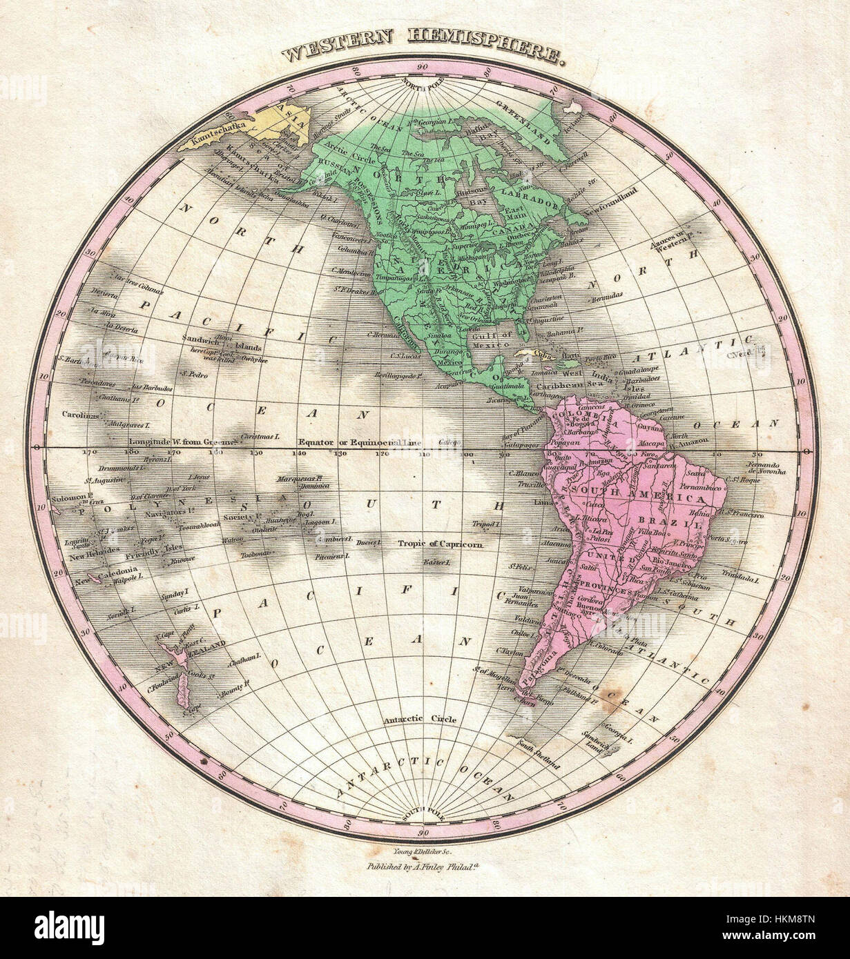 Western hemisphere political map world hi-res stock photography and ...