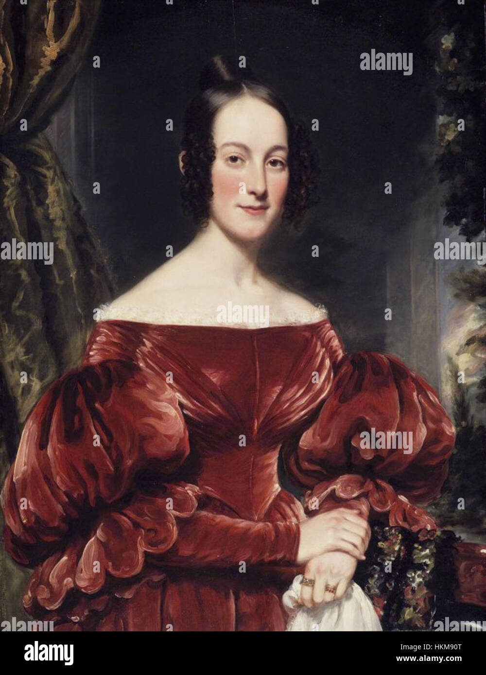 This portrait by Henry Inman depicts Mrs. Robert Lowden, showcasing the ...