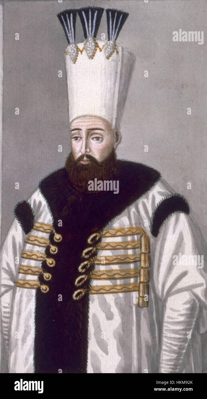 A portrait of Sultan Ahmed III, painted by John Young. The artwork ...