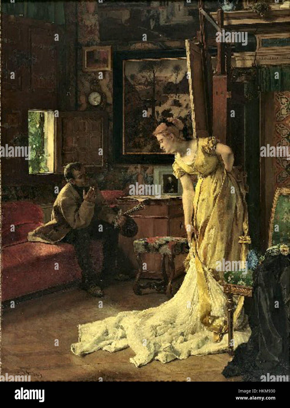 'Das Atelier' by Alfred Stevens captures an intimate view of an artist ...