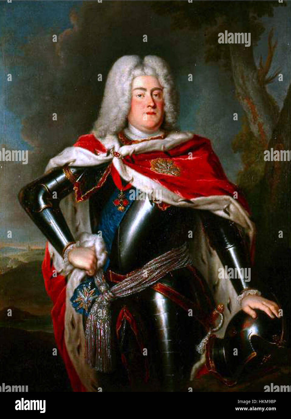 This historical portrait depicts Augustus III of Poland, the Elector of ...
