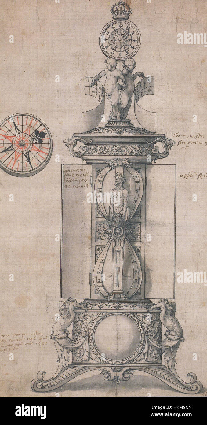 This design for an astronomical clock by Hans Holbein the Younger ...