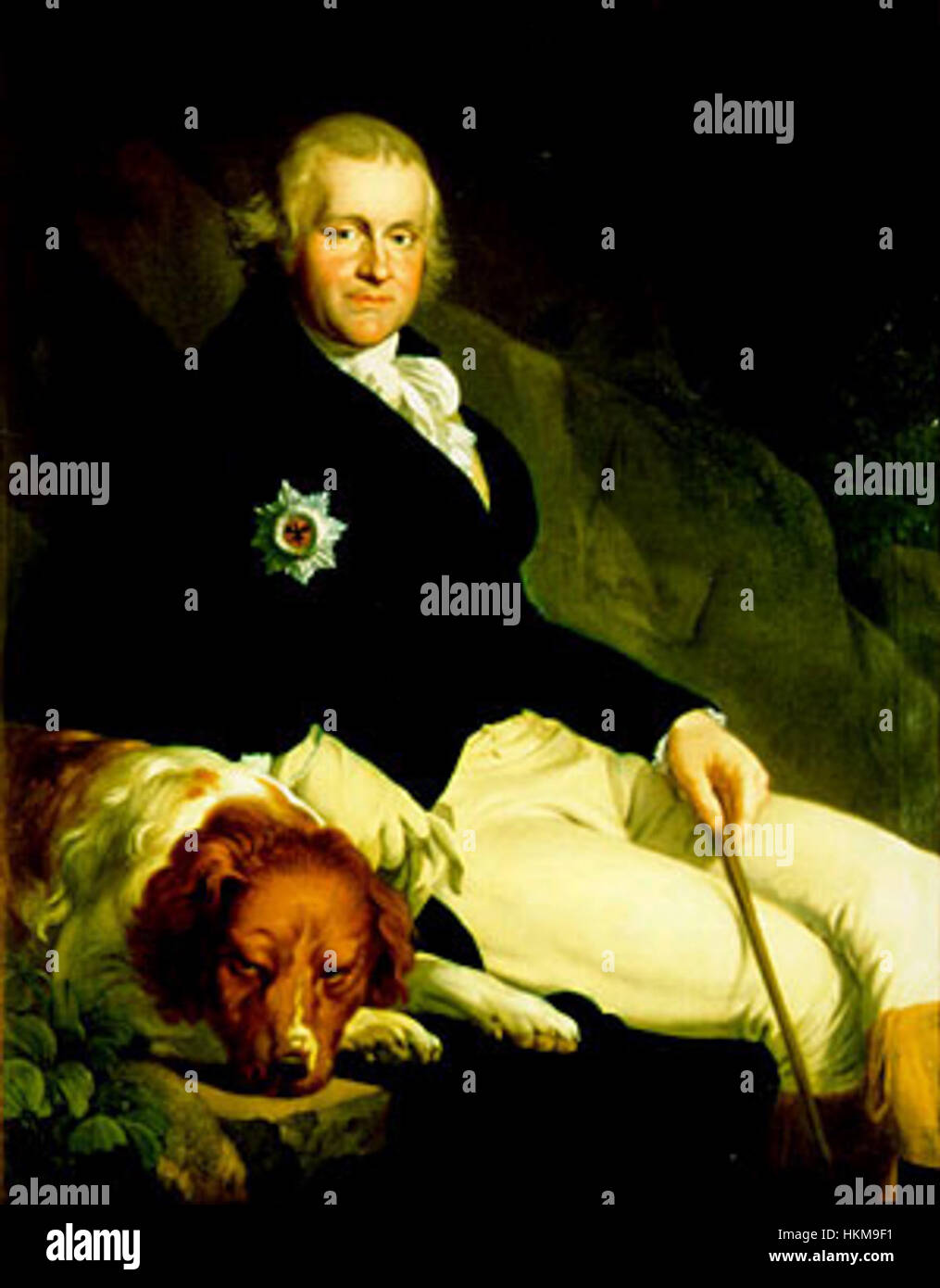 The painting 'Carl August sitzend' (Carl August Sitting) by an unknown ...