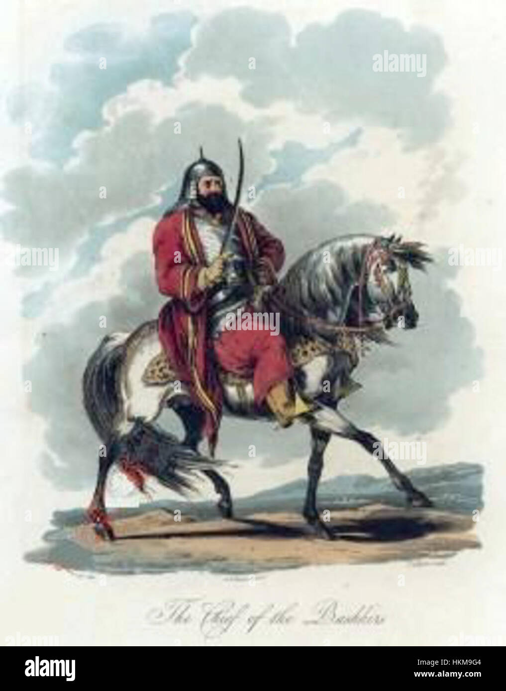 This artwork depicts a portrait of a Bashkir boss, capturing the ...