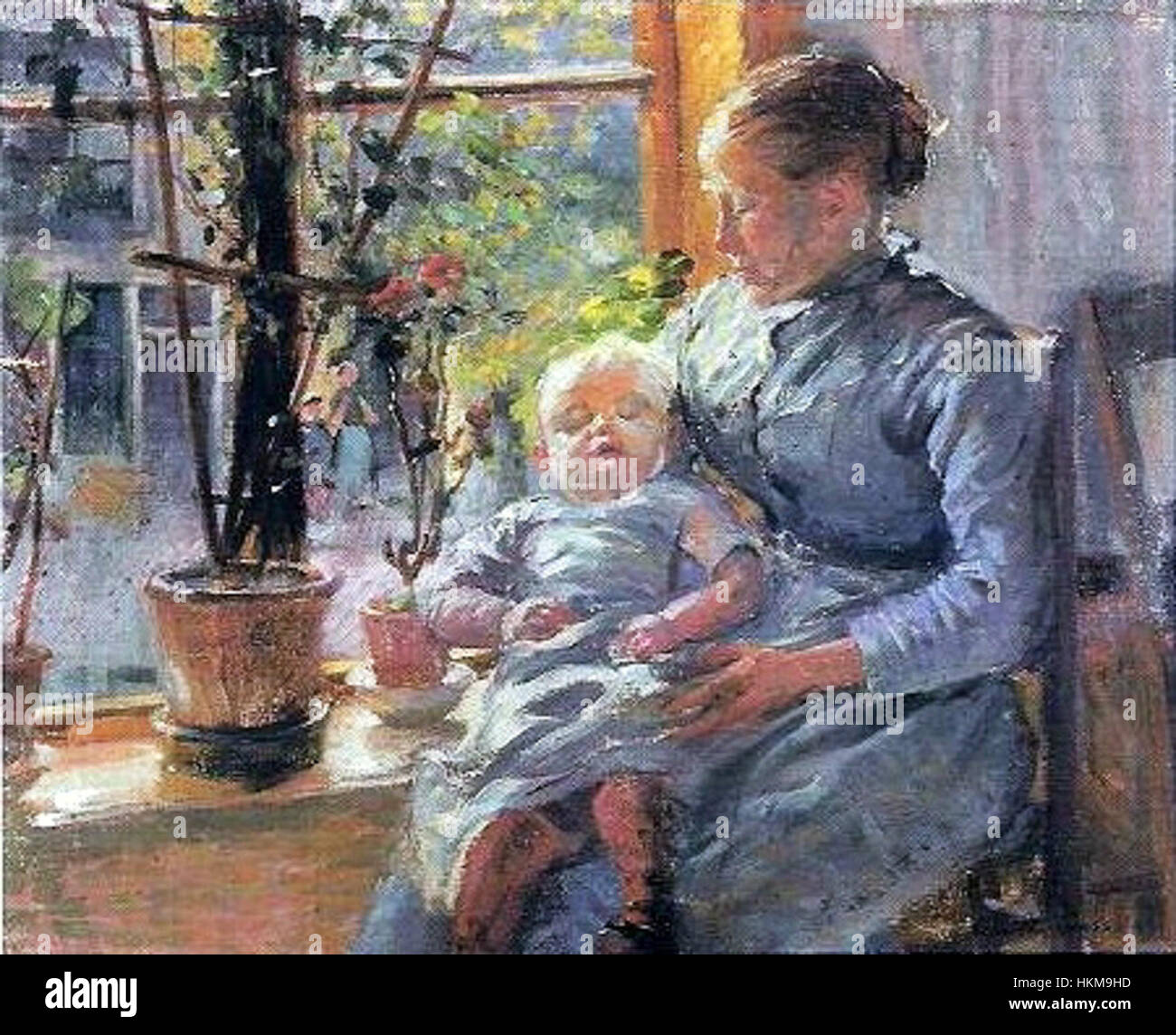 This religious artwork, titled 'Cross Mother and Child,' depicts the ...