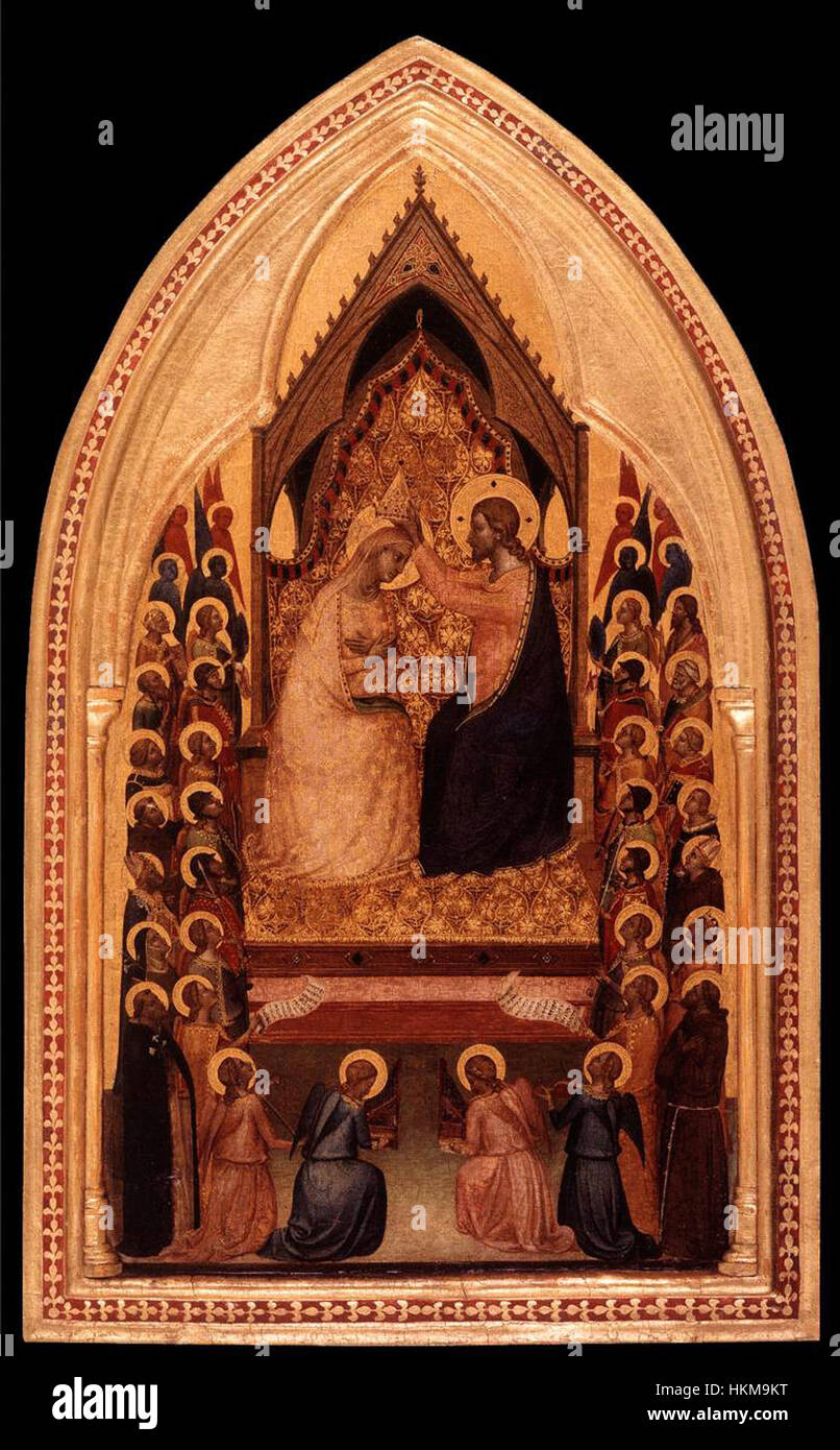 'Coronation of the Virgin' by Bernardo Daddi is a Gothic painting from the 14th century ...
