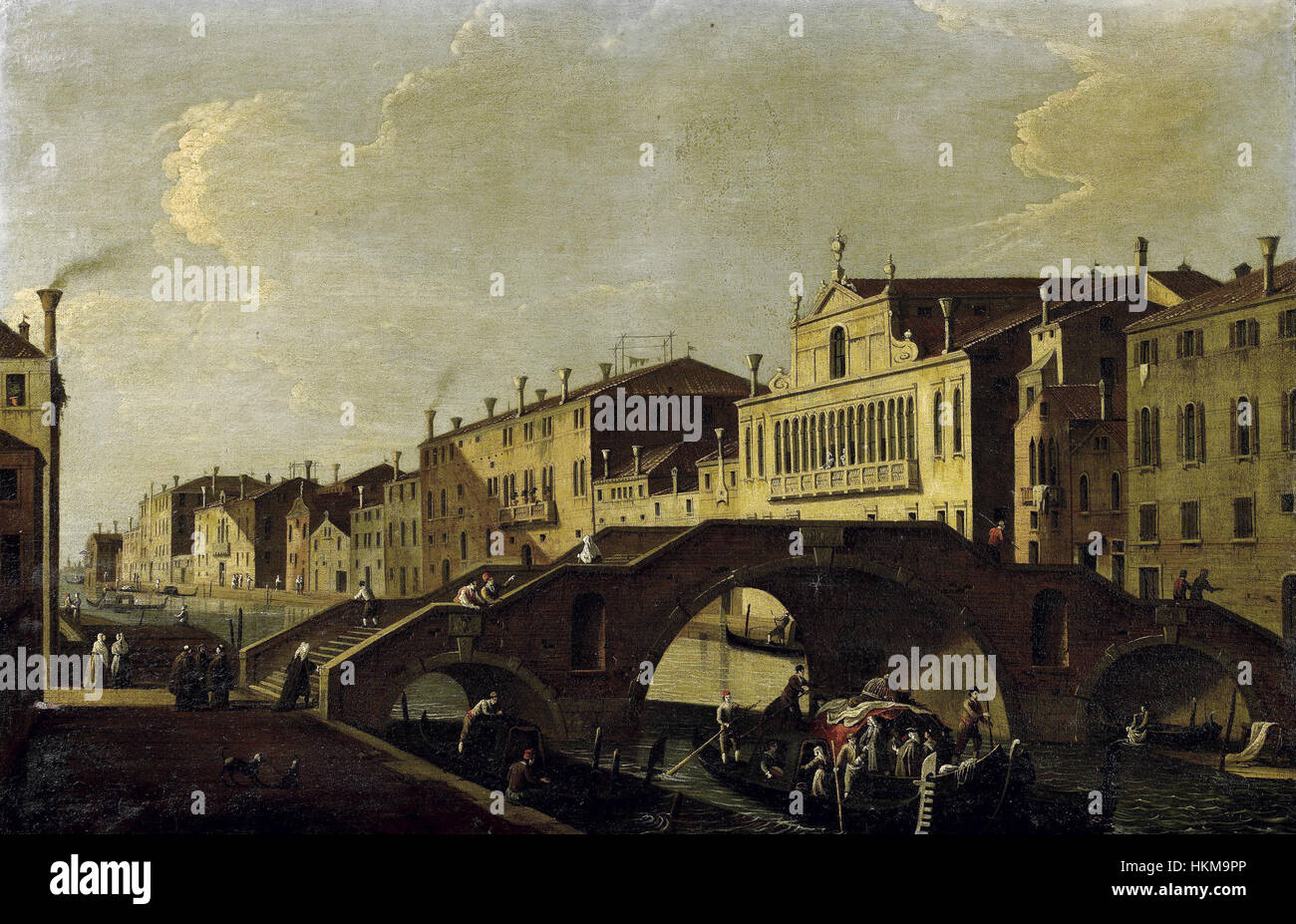 Attributed to Bernardo Canal, this artwork depicts the Cannaregio ...