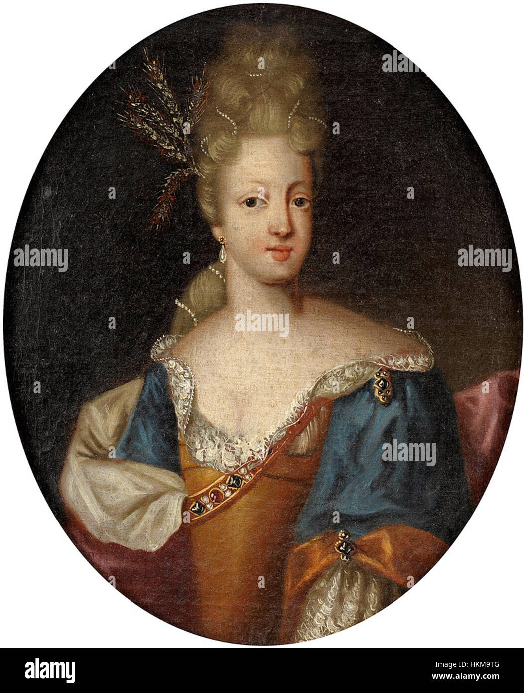 This 'Damenportrait' from circa 1700 is a classic example of the 18th ...