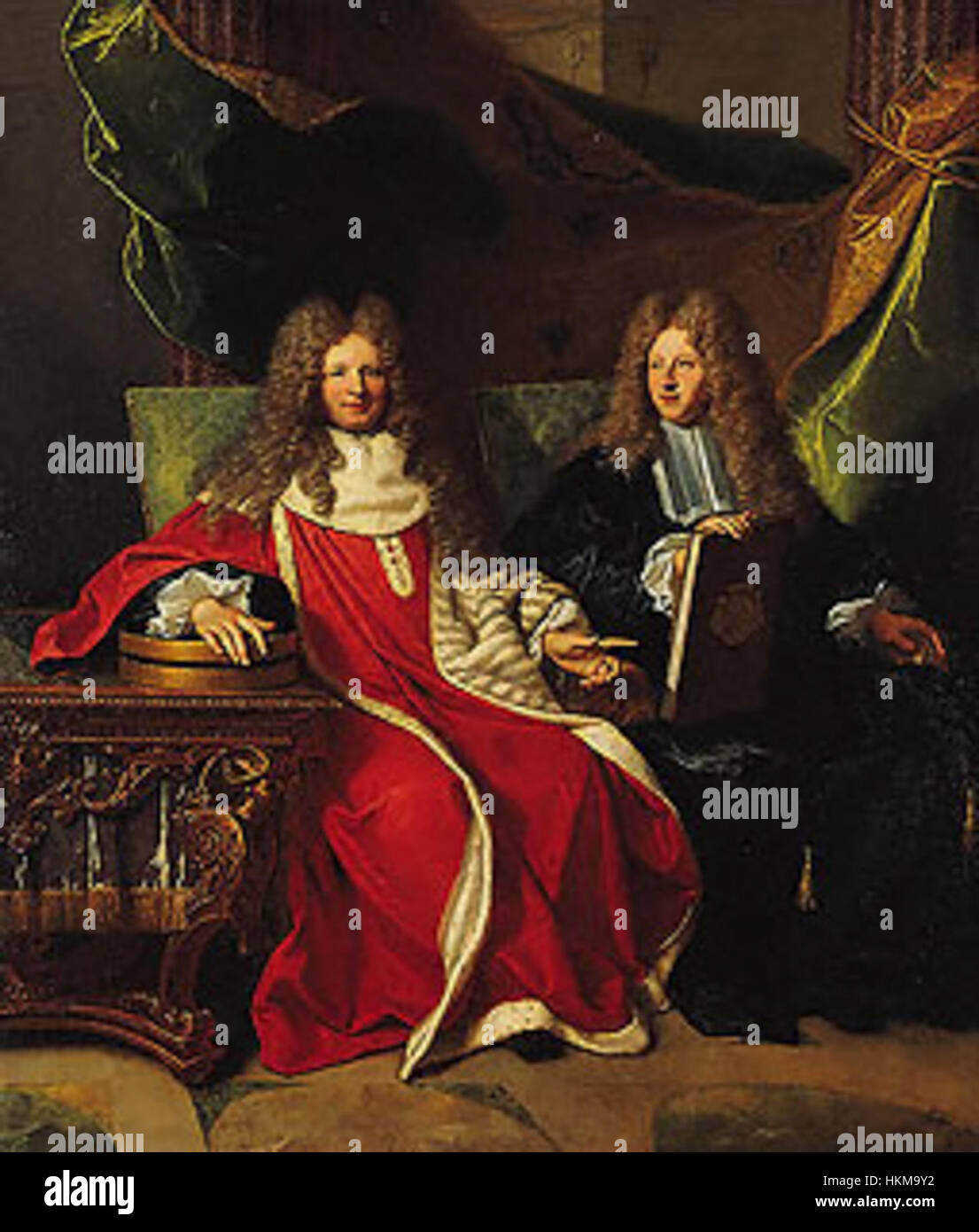 This painting depicts Cardin le Bret with his father, showcasing the ...