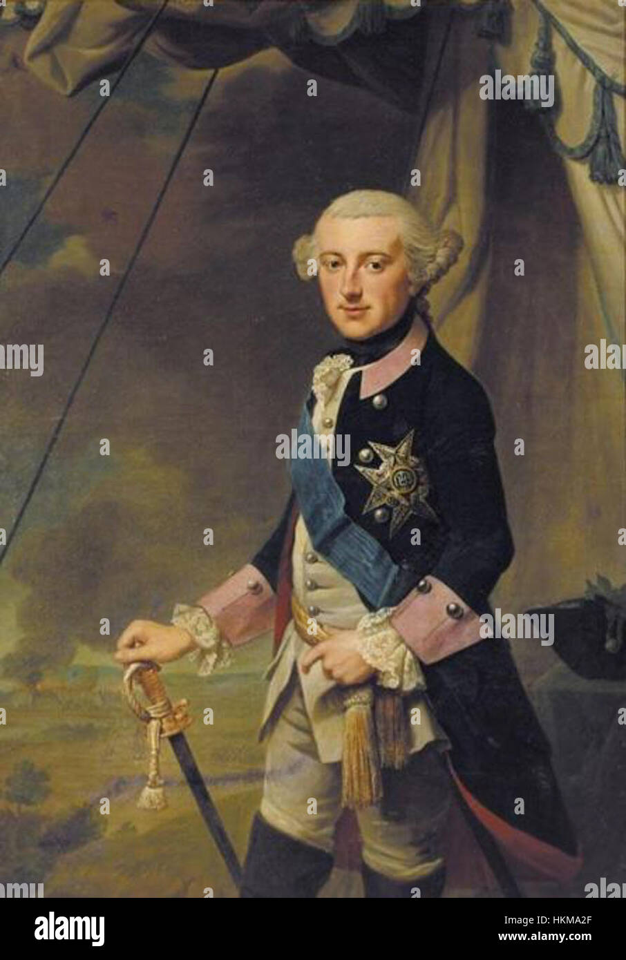 This 1740 portrait of Friedrich August, Elector of Saxony, represents ...