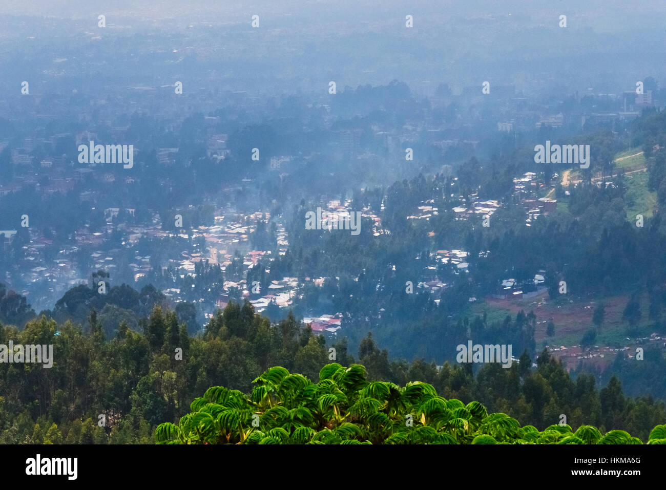 Distant view of Addis Ababa in the mountain, Ethiopia Stock Photo - Alamy