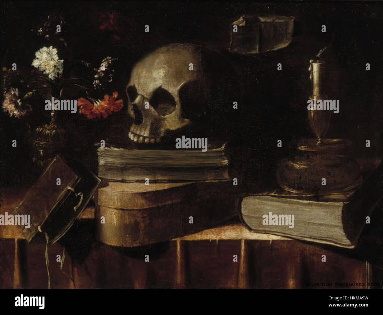 A historical painting by Antonio de Pereda y Salgado, a Spanish Baroque ...