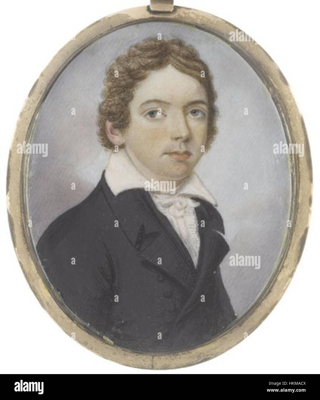 This miniature portrait depicts a young John Keats, the renowned ...