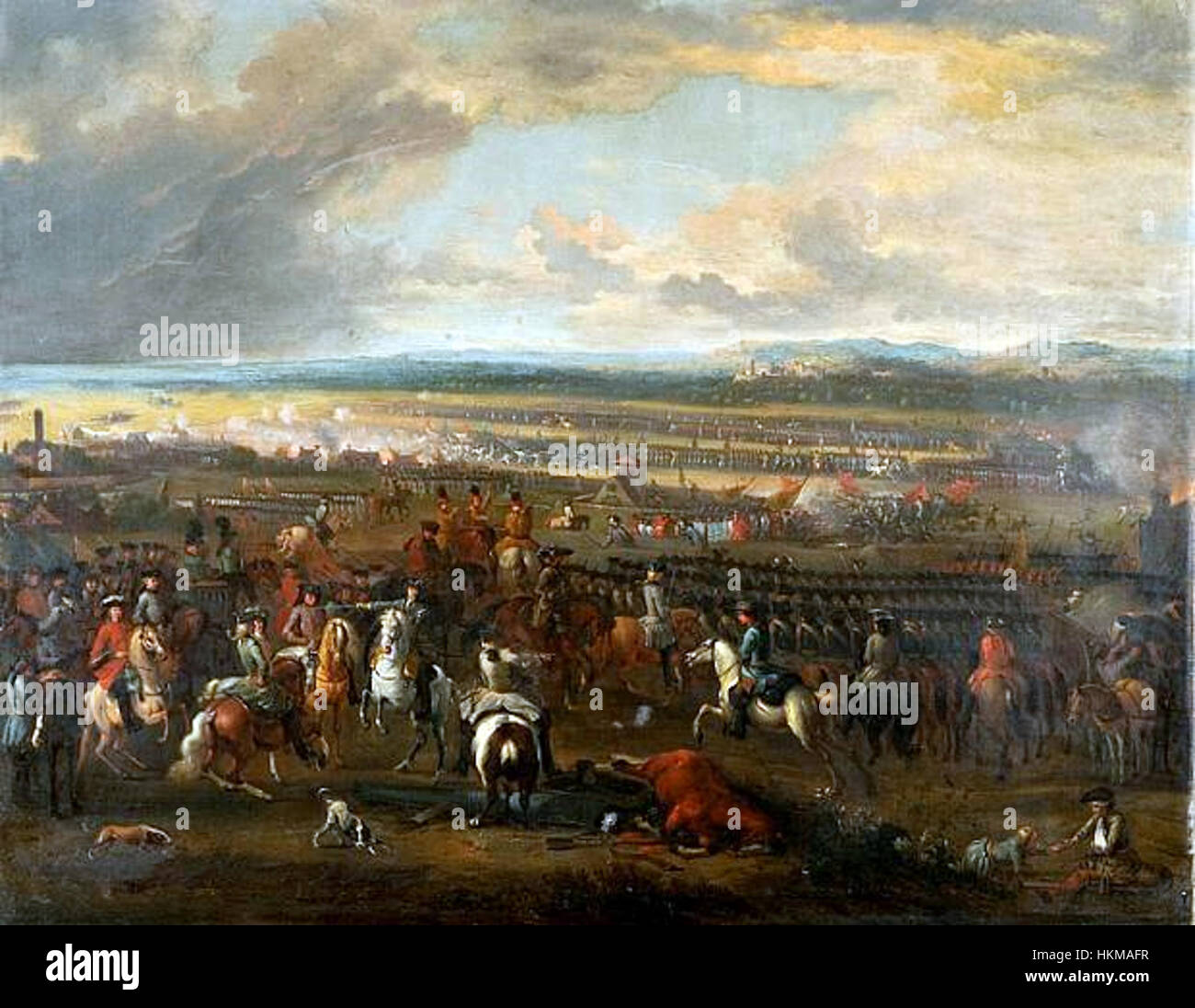 This painting depicts the Battle of Chiari, a significant conflict ...