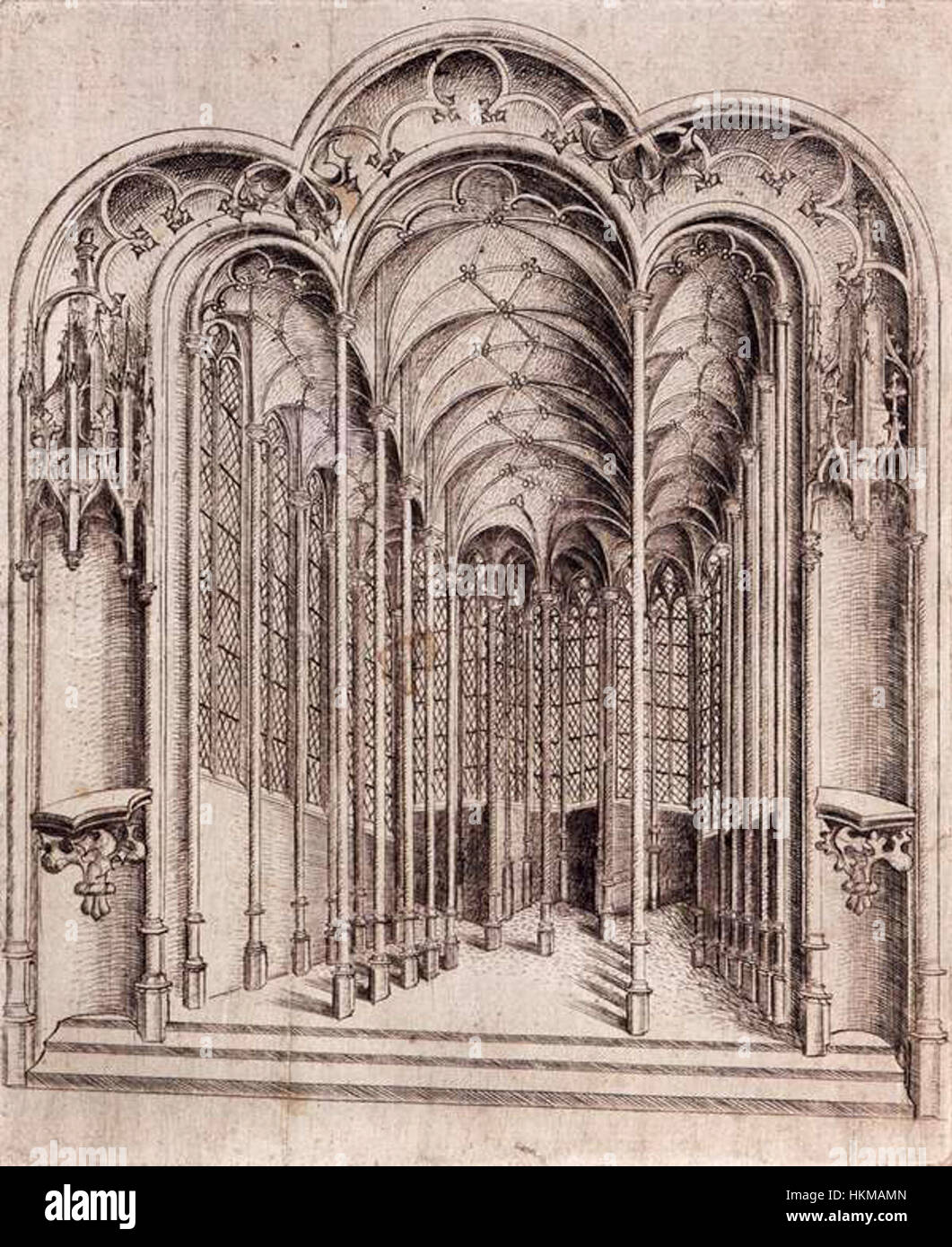 Artwork by unknown artist - Interior of a Gothic Church - WGA24039 ...