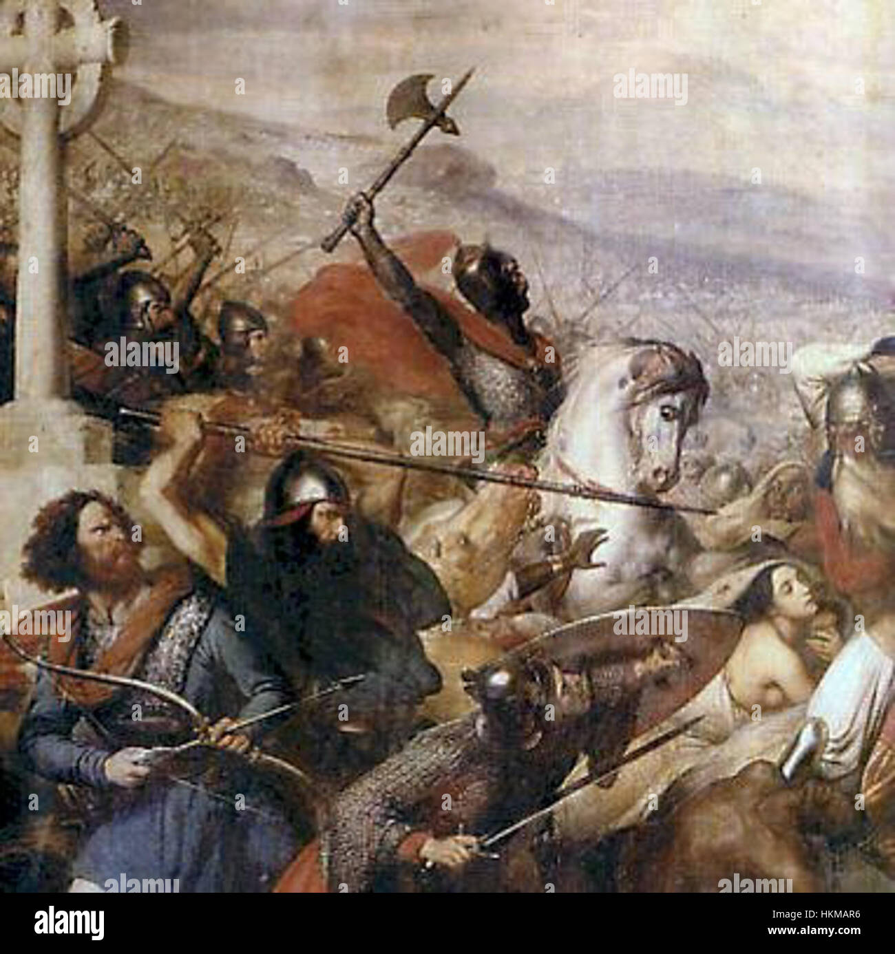 The Battle of Poitiers is depicted in this historical painting ...